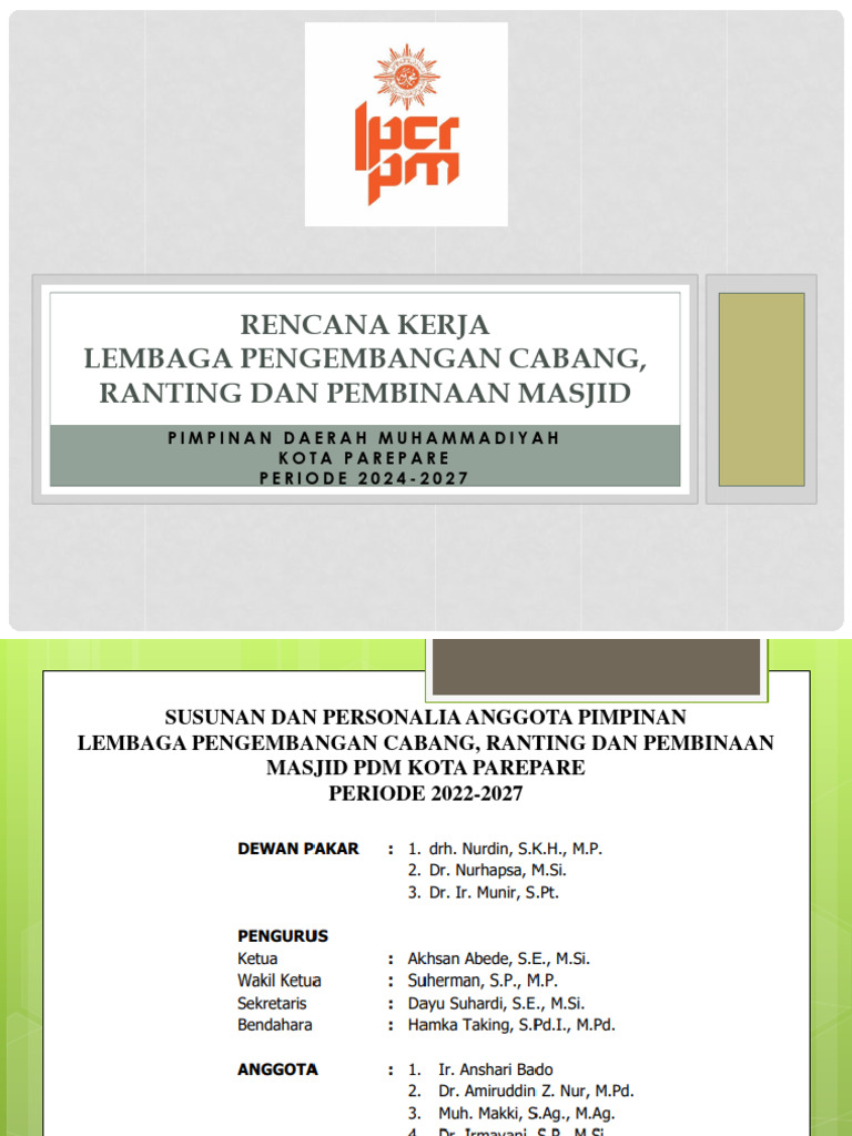 Rencana Kerja PDM Parepare 2024-2027 | PDF