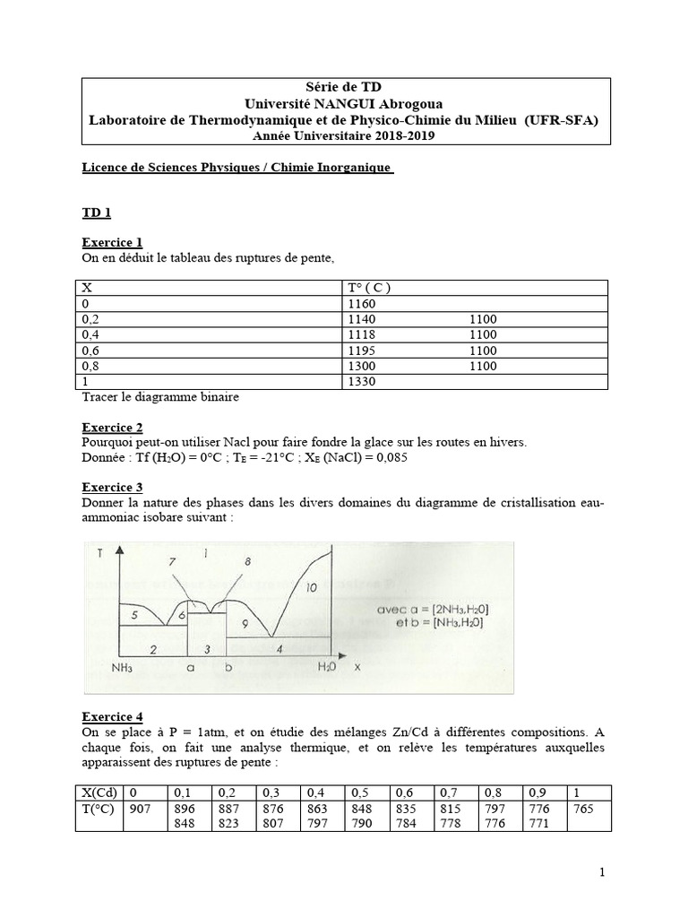 TD LSP | PDF | Alliage | Fusion (physique)