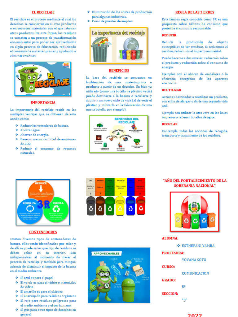 El Reciclaje | PDF | Residuos | Reciclaje