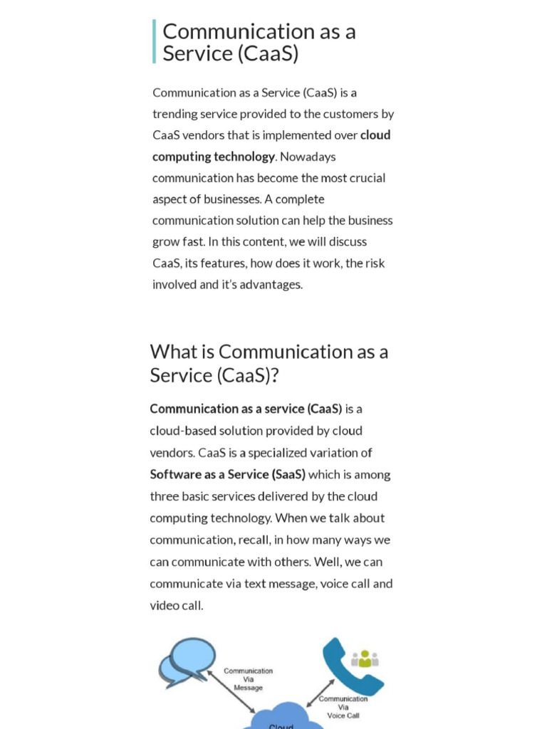 Communication As A Service | PDF