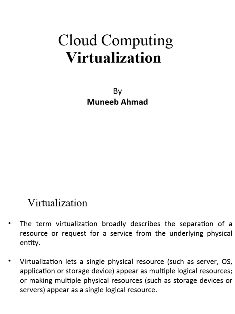 Virtulization | PDF | Virtualization | Cloud Computing