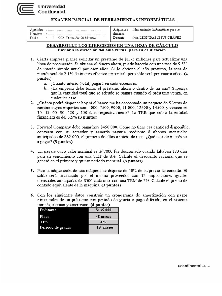 Examen Parcial Hif Viernes 7.0 | PDF | Dinero | Economias