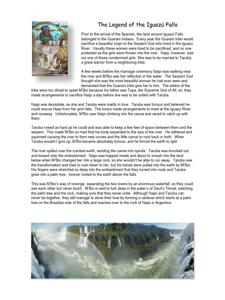 Iguazú Falls Legend | PDF | Poetry
