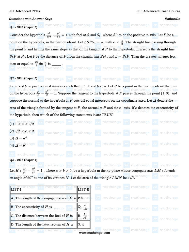 Hyperbola Download Free Pdf Triangle Elementary Mathematics