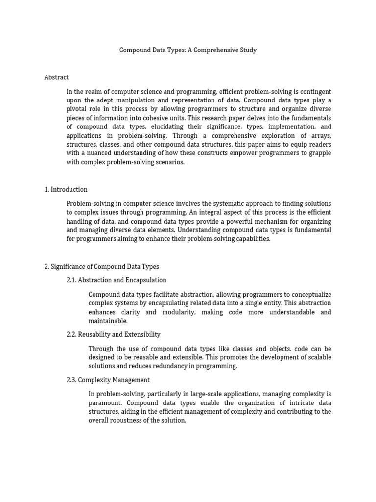 Topic 16 Compound Data Types | PDF | Object (Computer Science) | Computer Programming