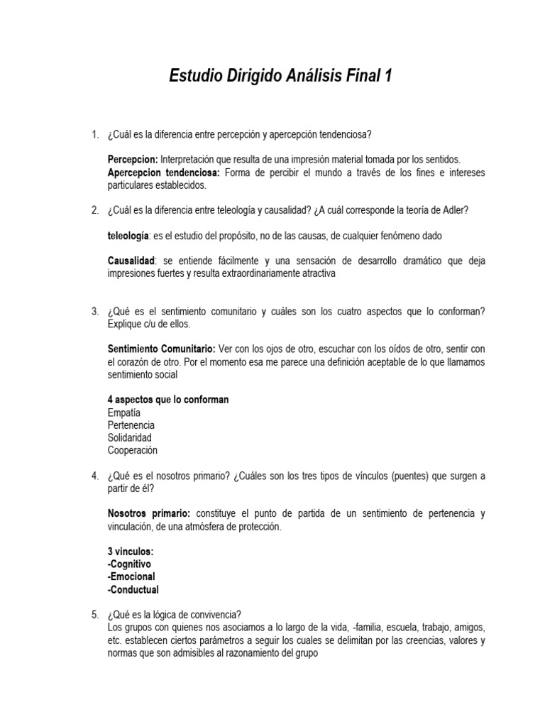 Estudio Dirigido | Descargar gratis PDF | Mente | Mente inconsciente