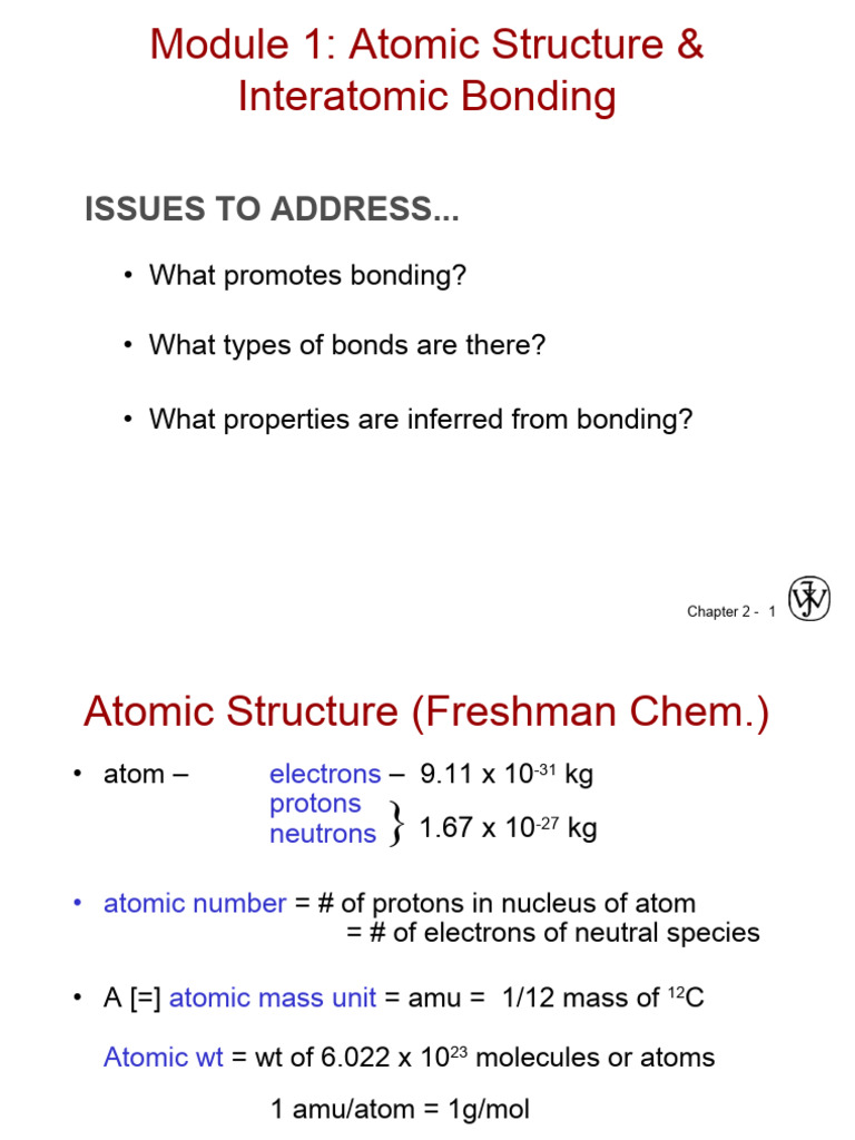 Module 1 | Download Free PDF | Chemical Bond | Ionic Bonding