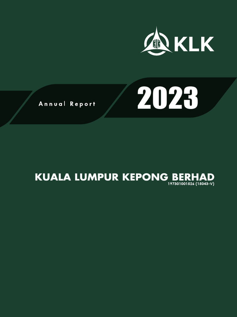 KLK Annual Report 2023 Overview | PDF | Corporations | Business Economics