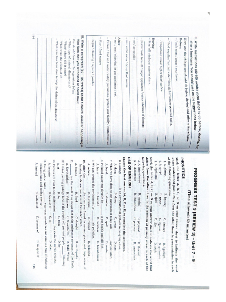 BTBT Cô Minh Châu Progress Test | PDF