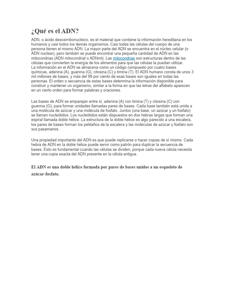 Qué Es El ADN | PDF