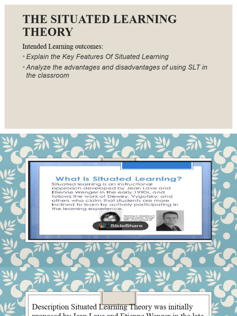 Jean Lave Situated Learning Theory | Download Free PDF | Learning | Learning Theory (Education)