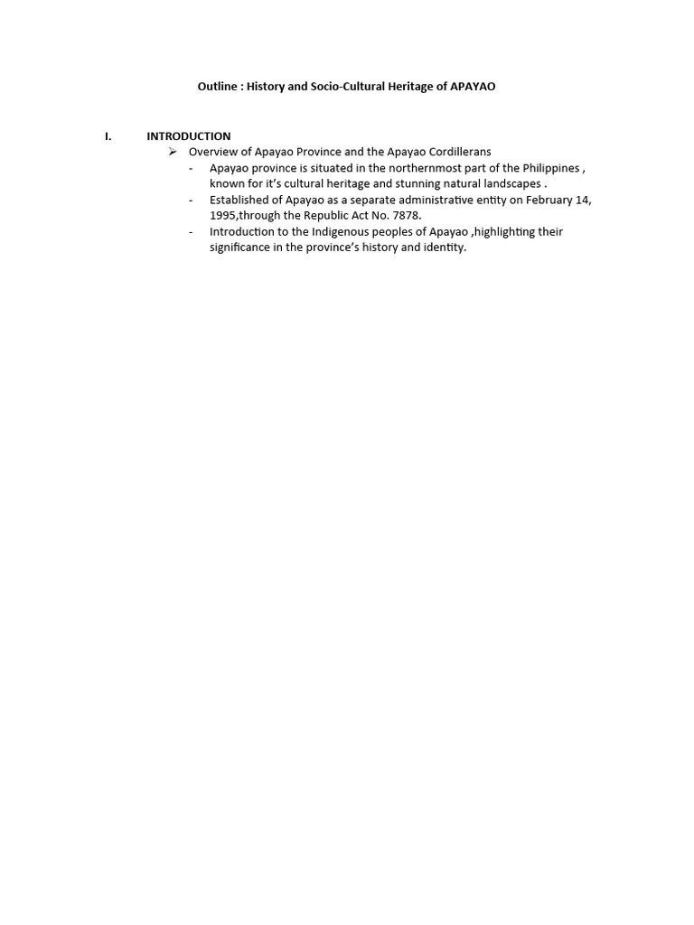 History & Culture of Apayao Province | PDF