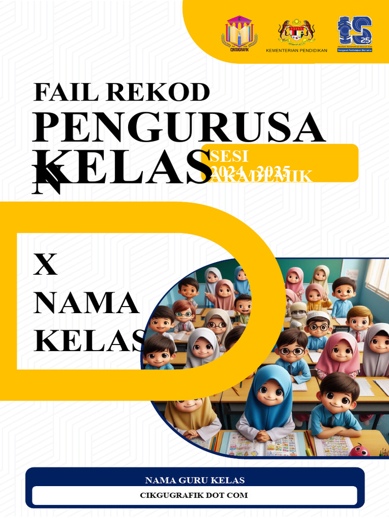 Fail Pengurusan Kelas Premium 2024 2025 Design 03 Cikgugrafik | PDF