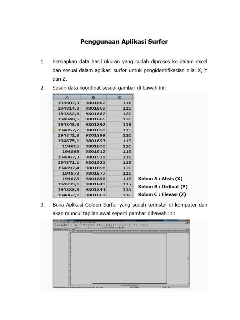 Penggunaan Aplikasi Surfer | PDF