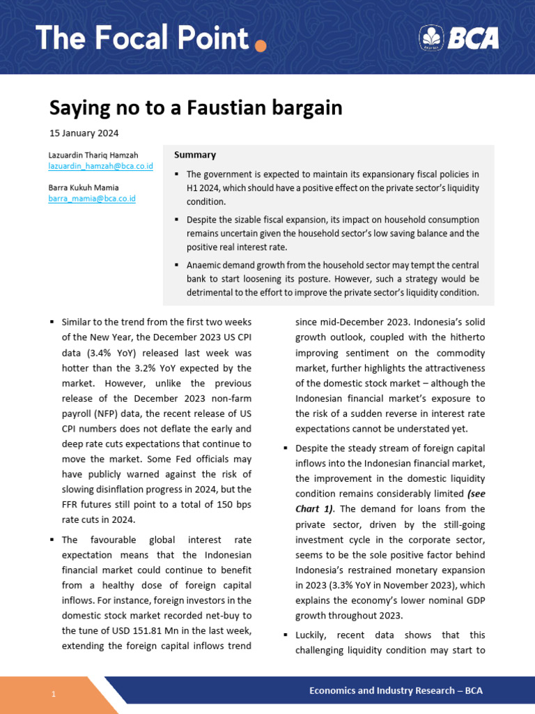 TFP W3 2024 - Saying No To A Faustian Bargain, 15 Jan 2024 | PDF ...