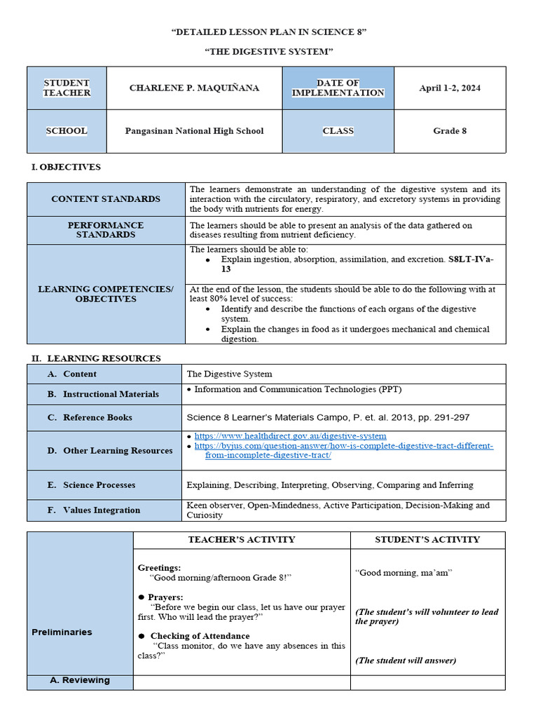 Digestive System 1 Download Free Pdf Human Digestive System Digestion