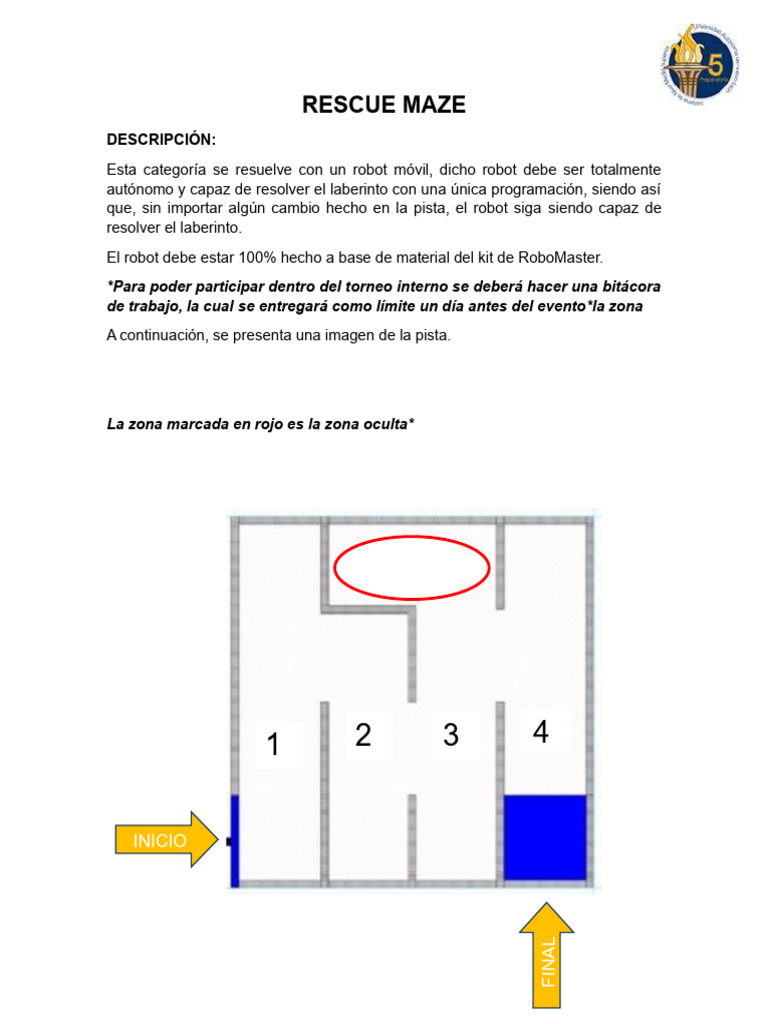 RESCUE MAZE. Reglamento | PDF | Tecnología