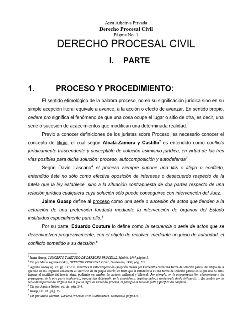 Proceso y Procedimiento en Derecho Civil | PDF | Jurisdicción | Ley ...