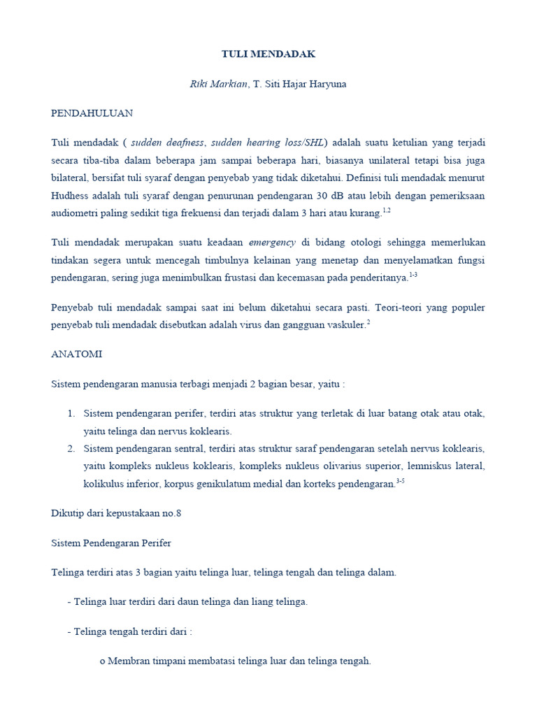Tuli Mendadak | PDF