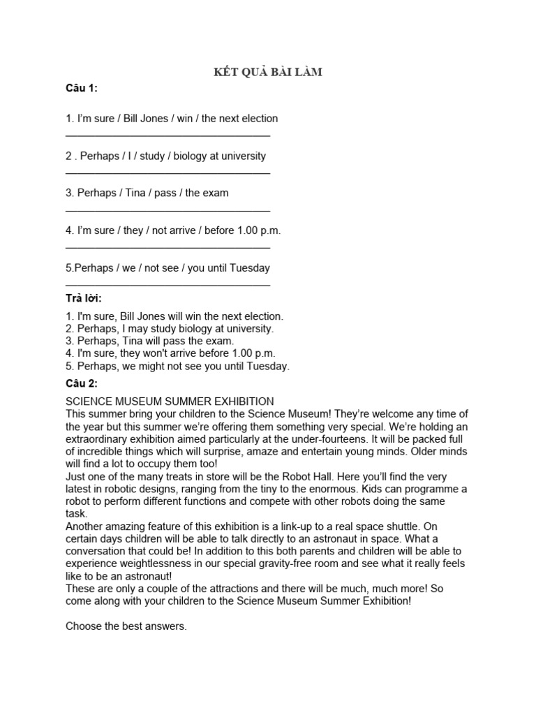 Đáp Án K Năng TH3 Bài KT2 - Tuong | PDF | Language Arts & Discipline | Wellness