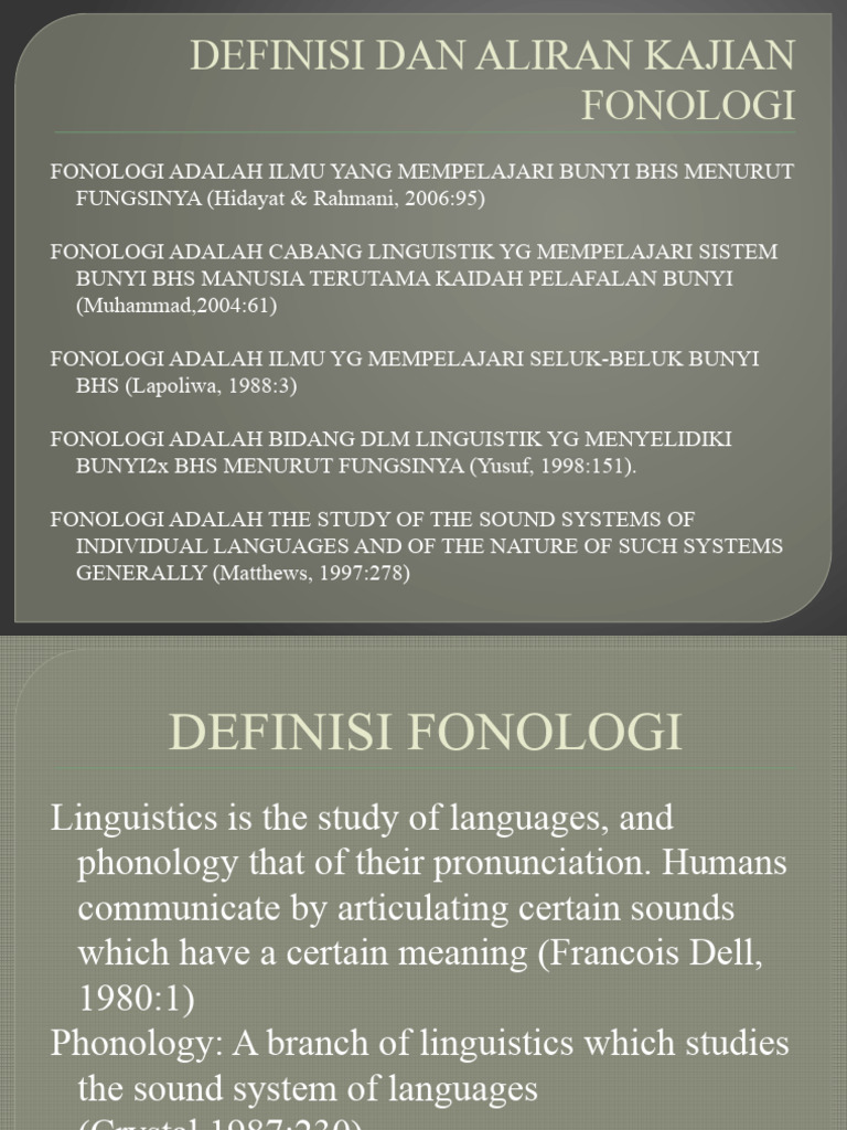 Teori Linguistik I (Fonologi) | PDF