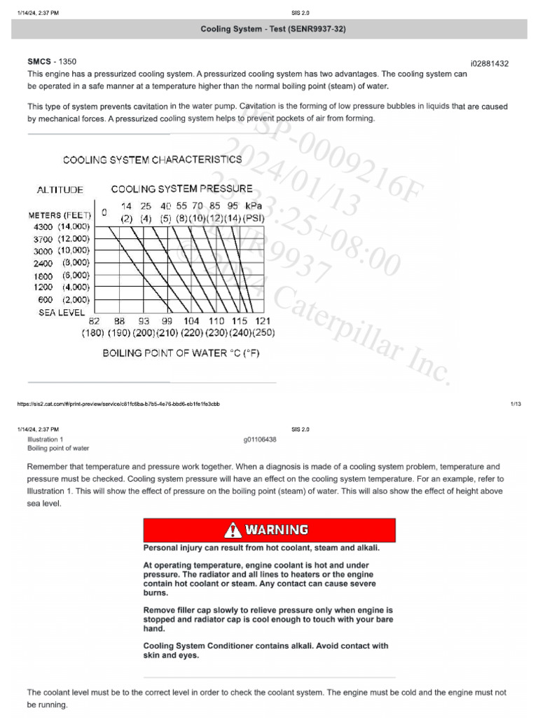 Cat 777d - Cooling System Test | PDF