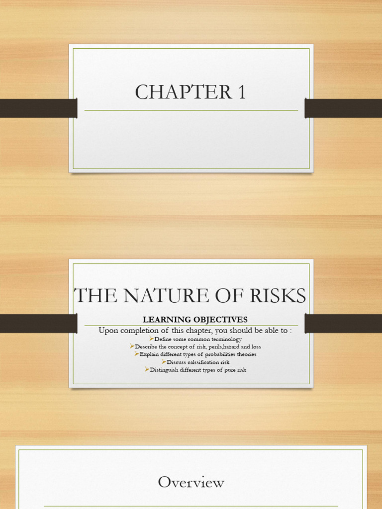 Chapter 1 | PDF | Risk | Probability