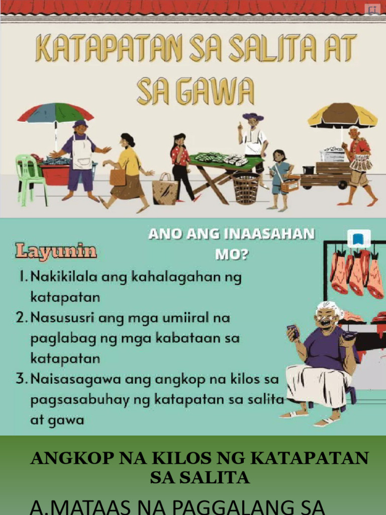 Esp8-Q4-Katapatan Sa Gawa at Salita | PDF