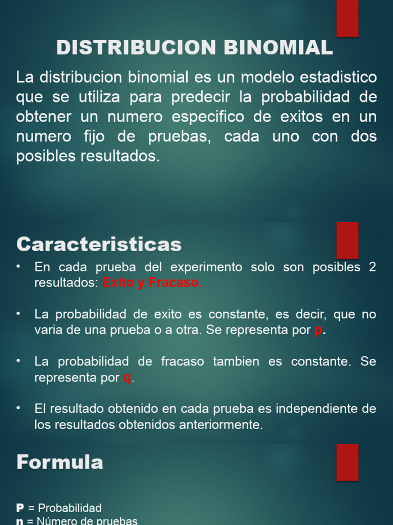 Fórmulas de Distribución Binomial | PDF | Métodos y materiales de enseñanza
