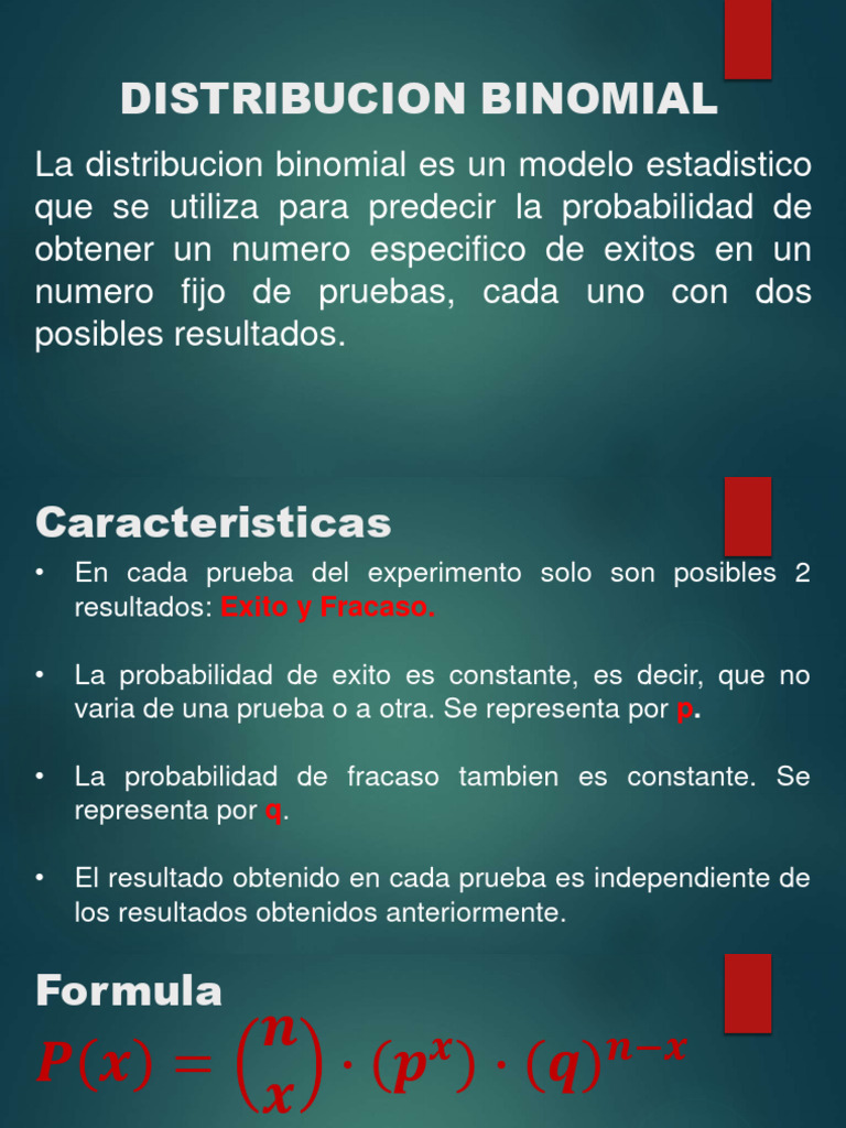 Distribucion Binomial | PDF | Probabilidad | Matemáticas Aplicadas