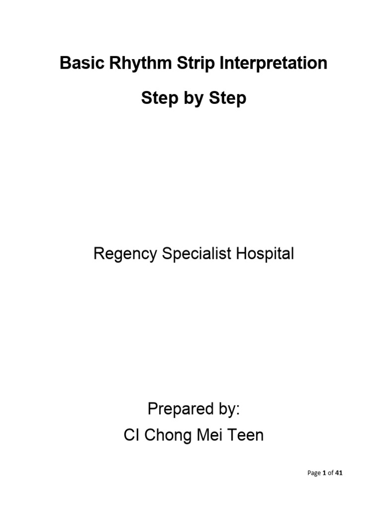 Simple Rhythm Strip Interpretation | PDF | Coronary Circulation ...