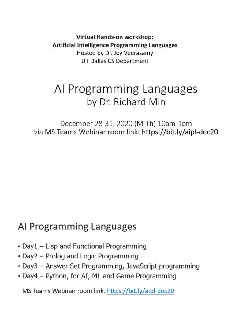 # Sebesta ch00 AIProgIntro-2020Dec - Rev1 | PDF | Functional Programming | Programming Paradigms