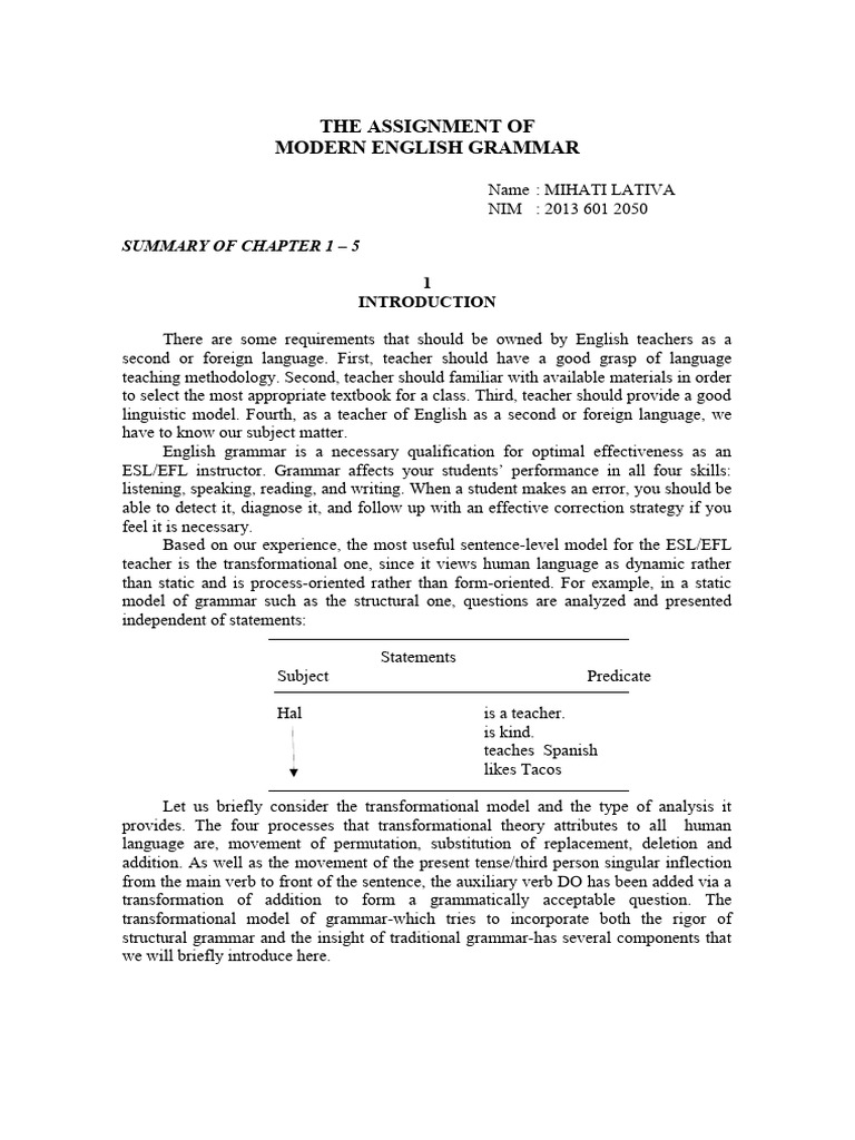 Summary of English Grammar | Download Free PDF | Verb | Grammatical Number