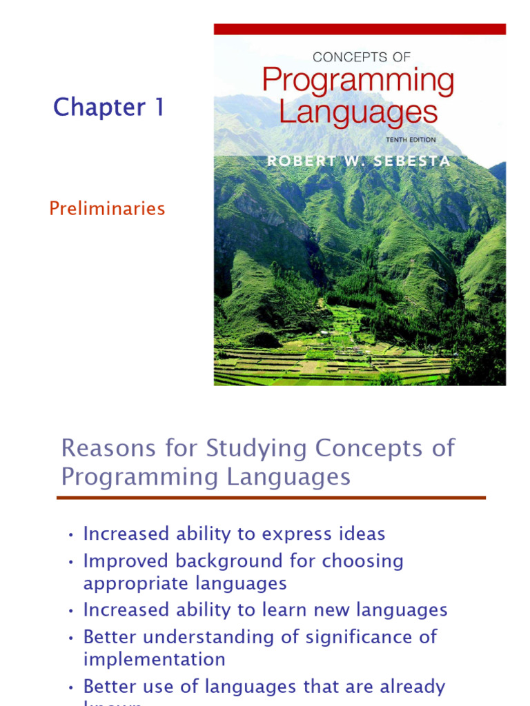 #Sebesta Ch01 - Rev2 Short | PDF | Computer Program | Programming