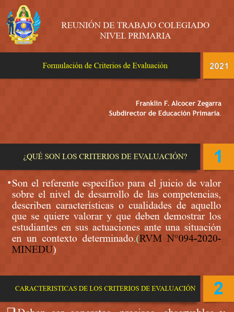 Criterios de Ev. Reajustados | PDF | Evaluación | Aprendizaje