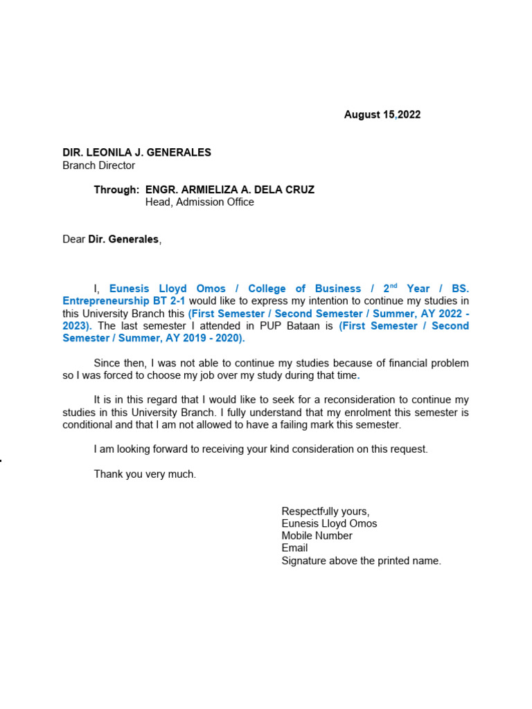 Sample Letter 2 1 | PDF