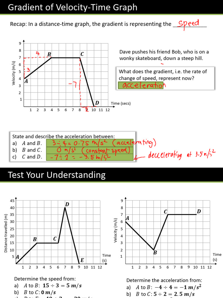 Speed Time Graphs | PDF | Acceleration | Speed