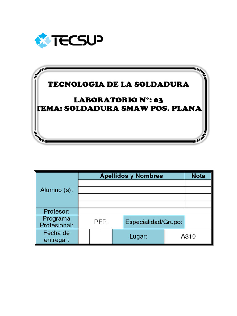 T03-Smaw Pos. Plana | PDF | Soldadura | Construcción