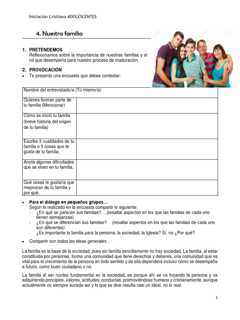 04 Cate Quist As Adolescent Es | PDF | Familia | Sociedad