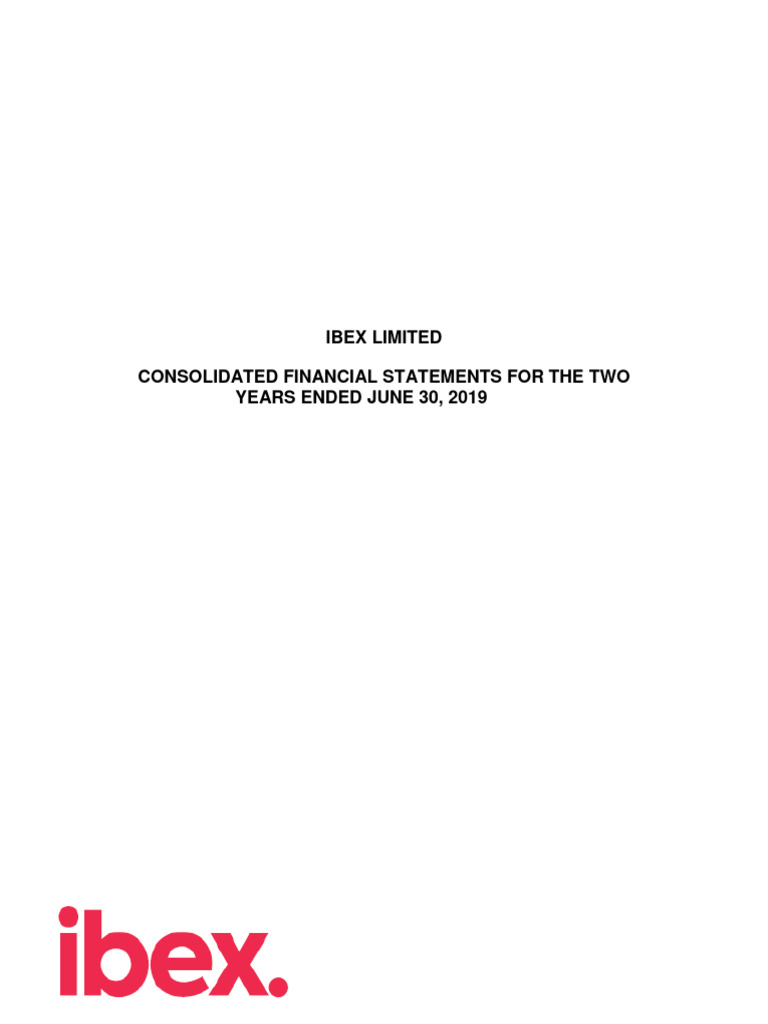 Ibex 2019 Financial Statements and Auditors Report | PDF ...