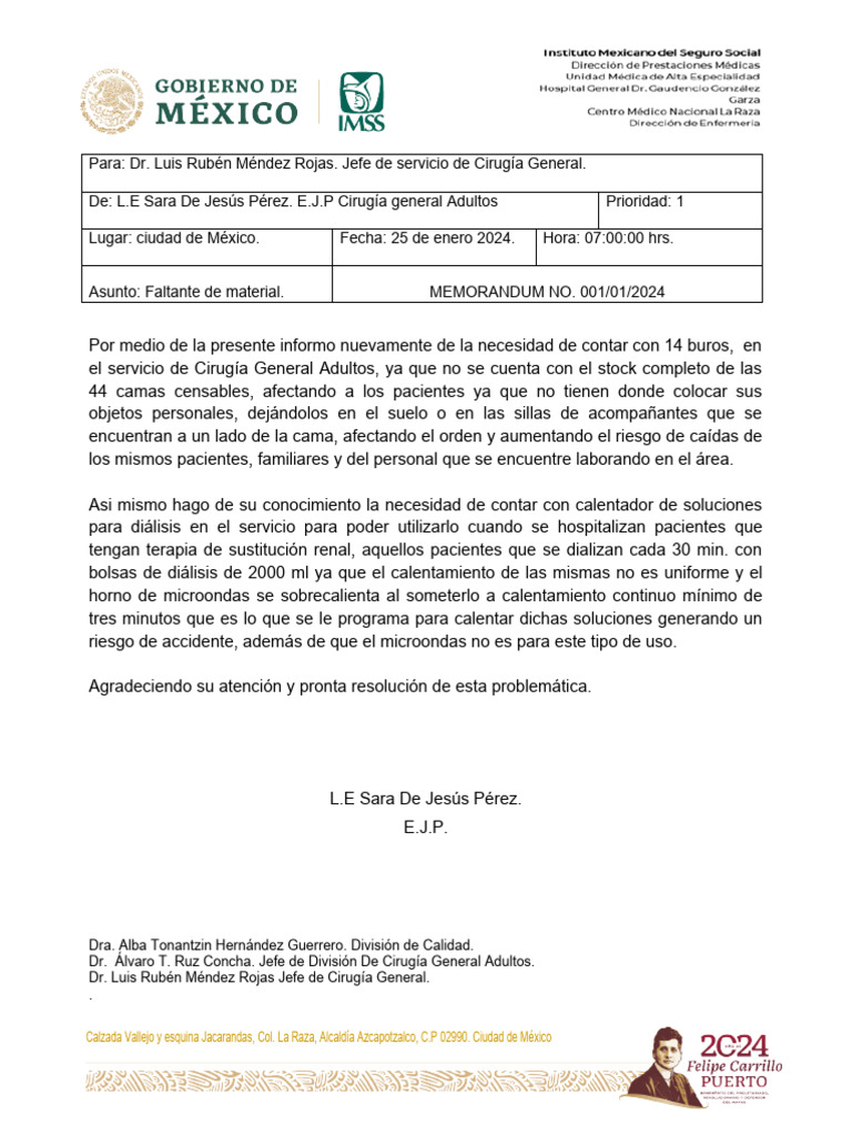 IMSS Hoja Membretada 2024 | PDF | Cuidado de la salud | Medicina CLINICA