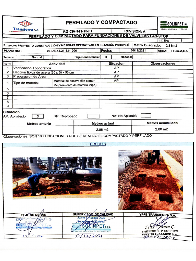 Compactado y Perfilado | PDF