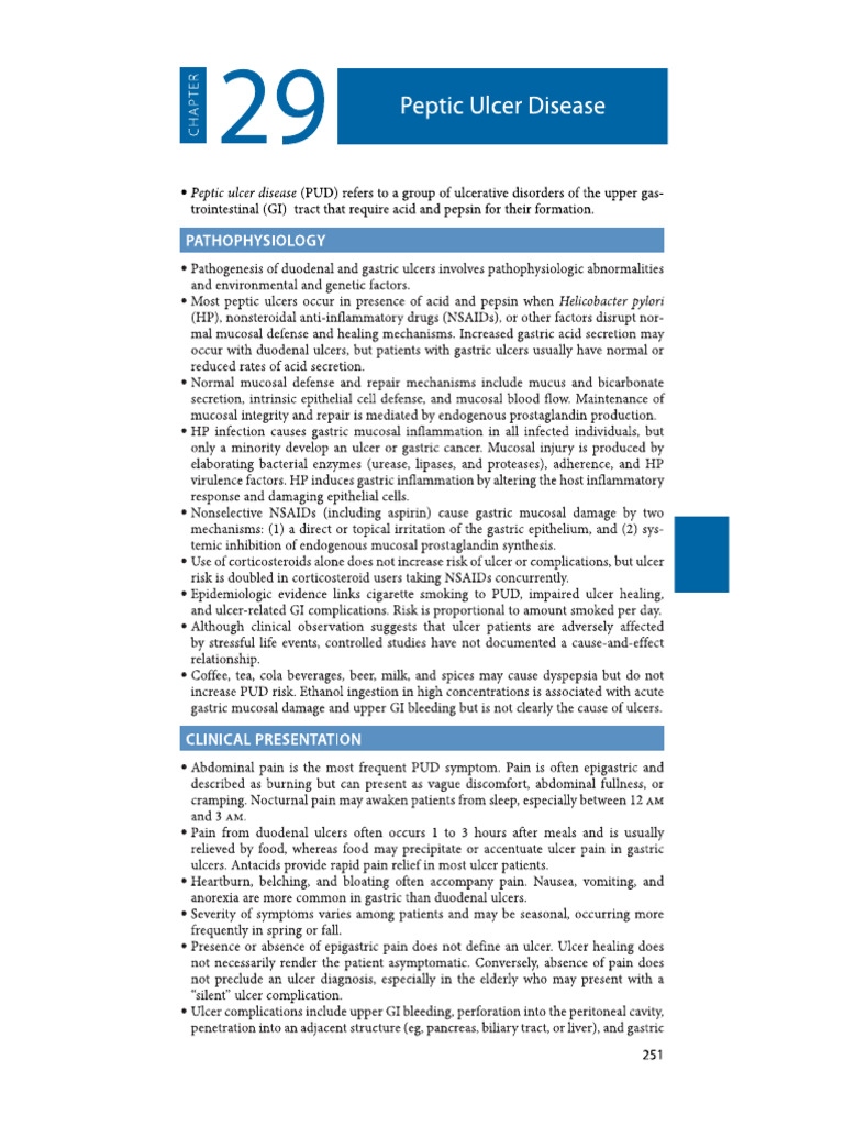 Peptic Ulcer Disease | PDF