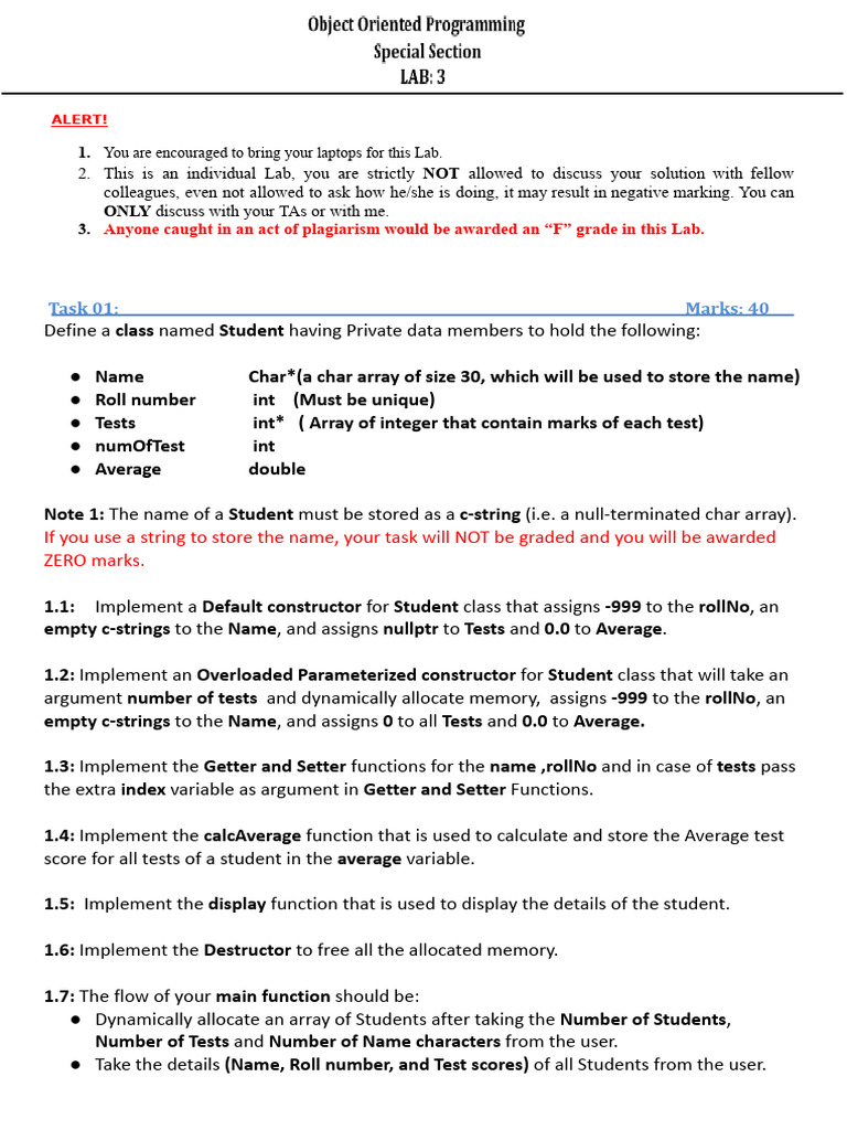 Student and Rational Class Lab Guide | PDF | Method (Computer Programming) | Constructor (Object ...