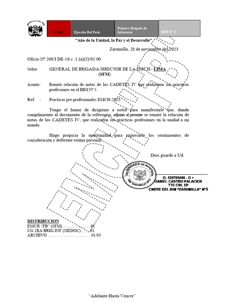 Oficio S-3 2022 | PDF | Militar | Organización militar