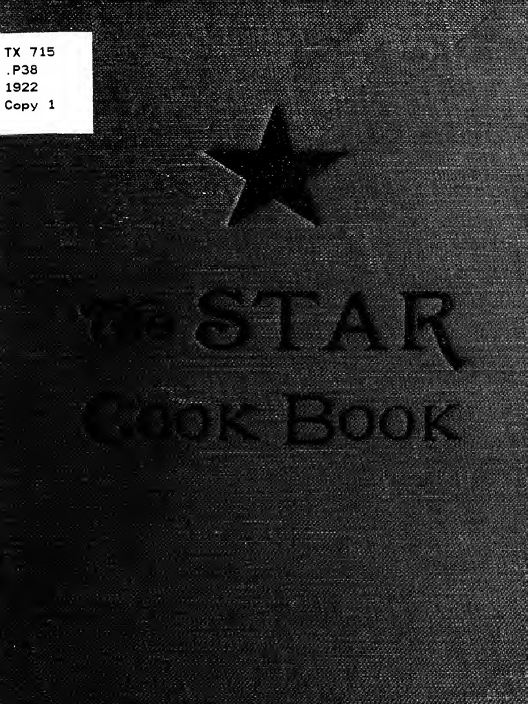 The Star Cook Book-1922 | PDF | Dumpling | Breads