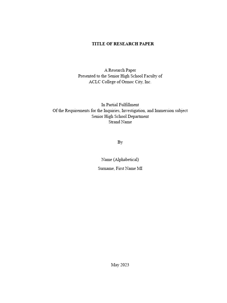 Final Research Paper Template | PDF | Science | Methodology