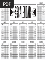 2026 Black and White Calendar | PDF