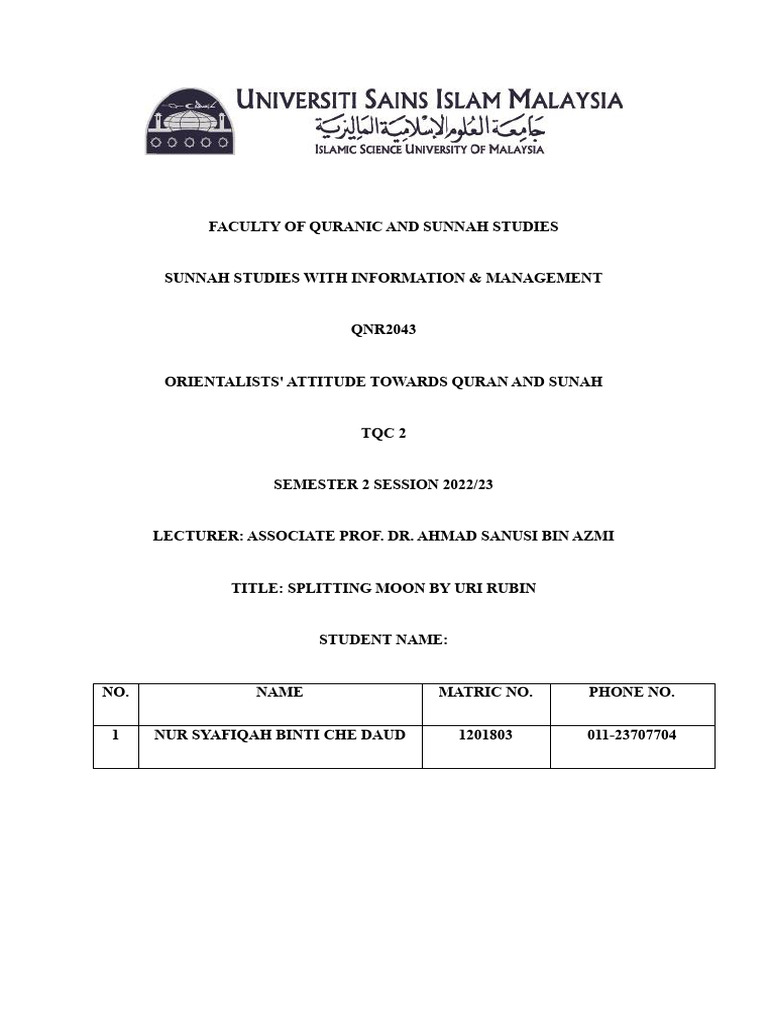 Splitting of the Moon in Islam | PDF | Prophets And Messengers In Islam ...
