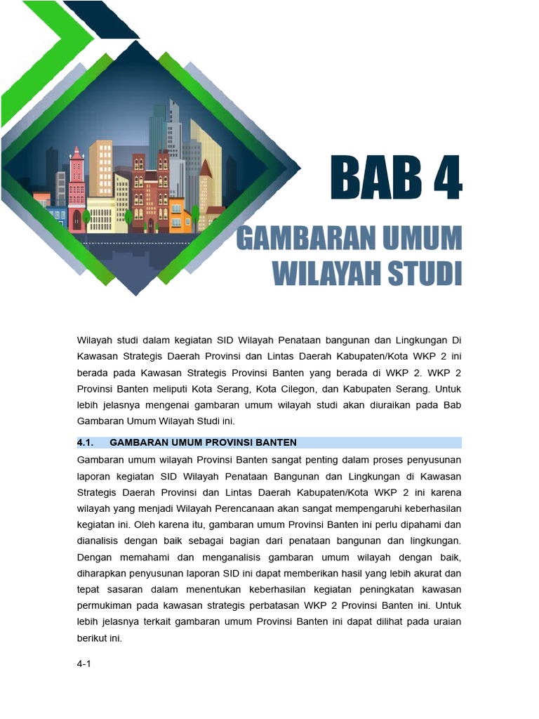 Bab 4 Gambaran Umum Wilayah Studi | PDF